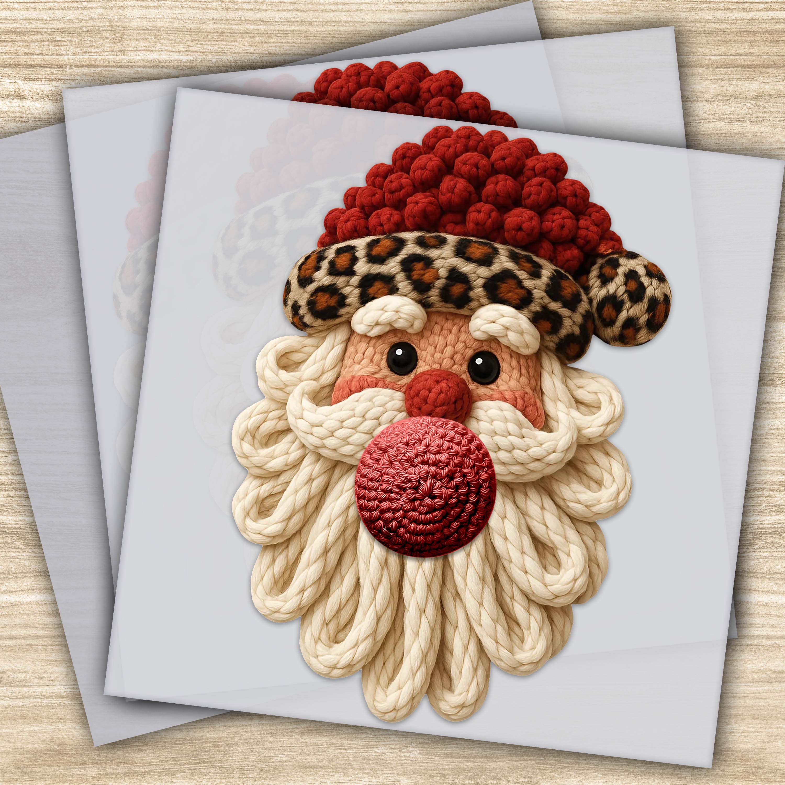 Santa Claus Faux Yarn Beard DTF Transfer | Ready to Press – MAYA TX