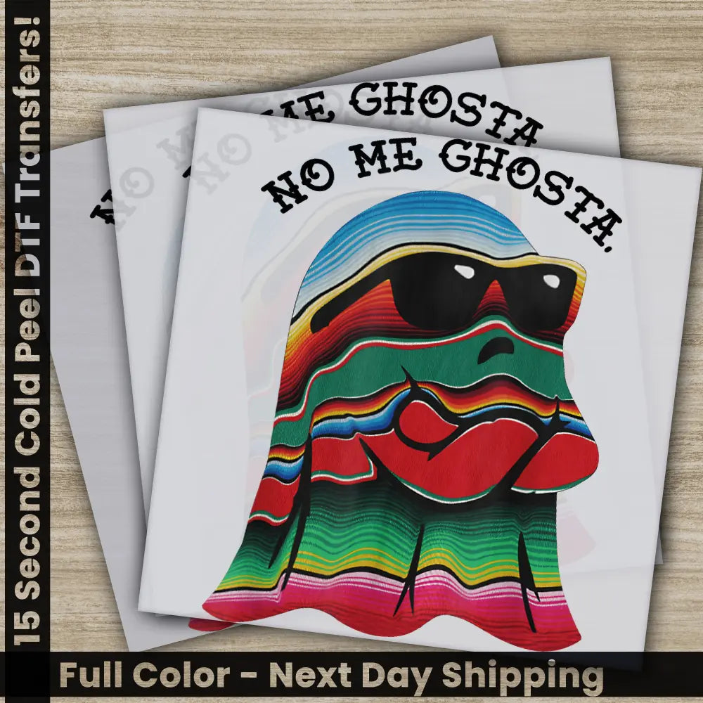 No Me Ghosta, Halloween Transfers, Ready to Press, Personalized DTF ...